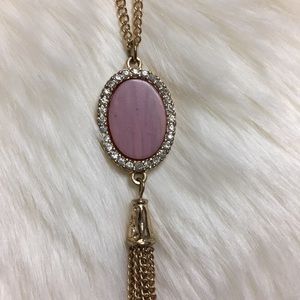 Charming Charlie | Jewelry | Charming Charlies Pink Oval And Tassel ...